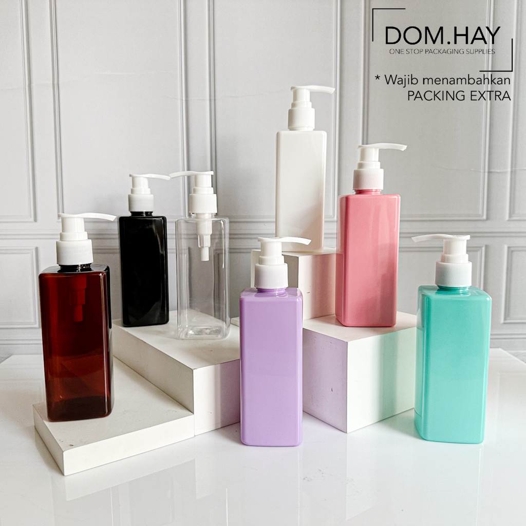 Jual 250ml Botol Kotak Pump Lotion Putih HL Bathroom Bottle Aesthetic ...