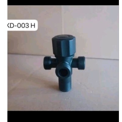 Jual Stop kran cabang 3 closet stainless hitam sus 304/stop kran closet ...