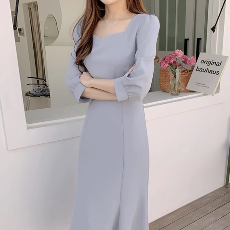 Jual [READY STOCK] Dianne dress korea premium | Shopee Indonesia