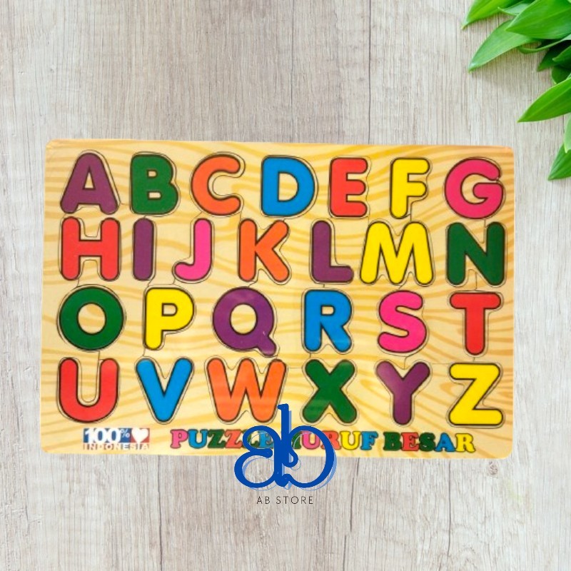 Jual Puzzle Kayu Huruf Besar - Mainan Edukasi Anak Belajar Membaca ...