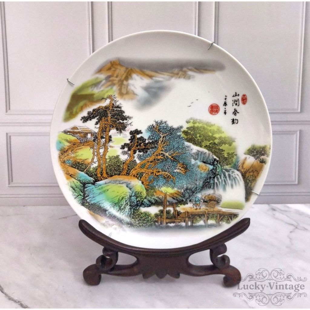 Jual Piring Hias Pajangan Vintage Antik Keramik Fengshui Art ...