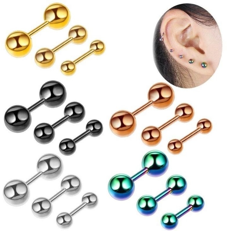 Jual 1 Pcs Piercing Earring Lobe Helix Tragus Barbel Titanium