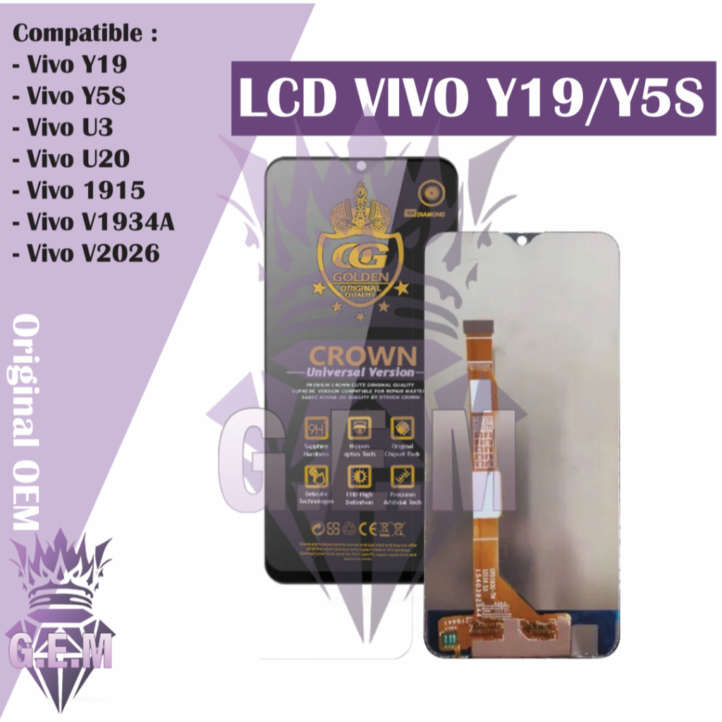Jual LCD TOUCHSCREEN FULLSET VIVO Y19 / Y5S / U3 / U20 / 1915 / V1934A / V1941A / V1941T ...