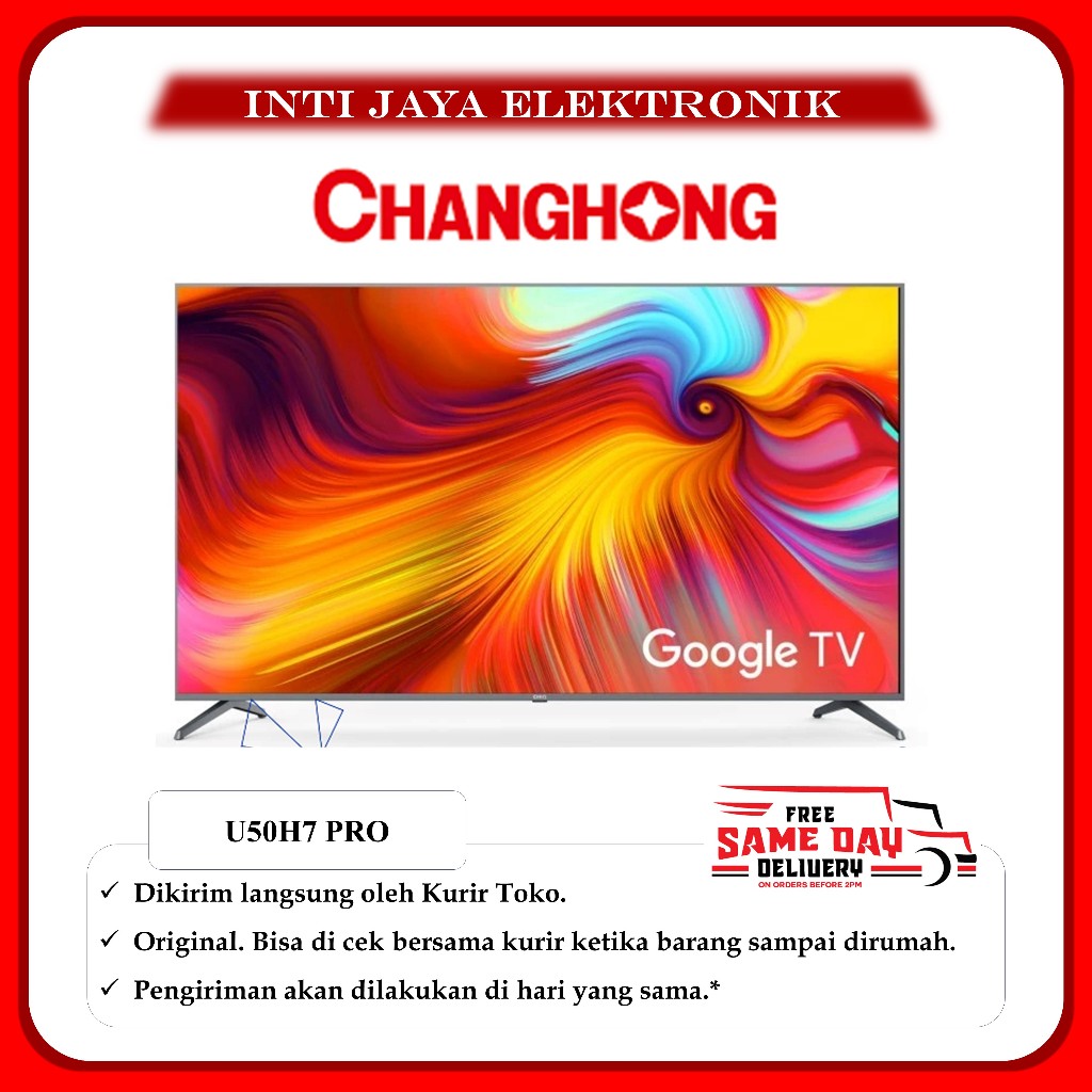 Jual TV CHANGHONG 50 INCH UHD 4K ANDROID DIGITAL GOOGLE TV U50H7 PRO 50INCH | Shopee Indonesia