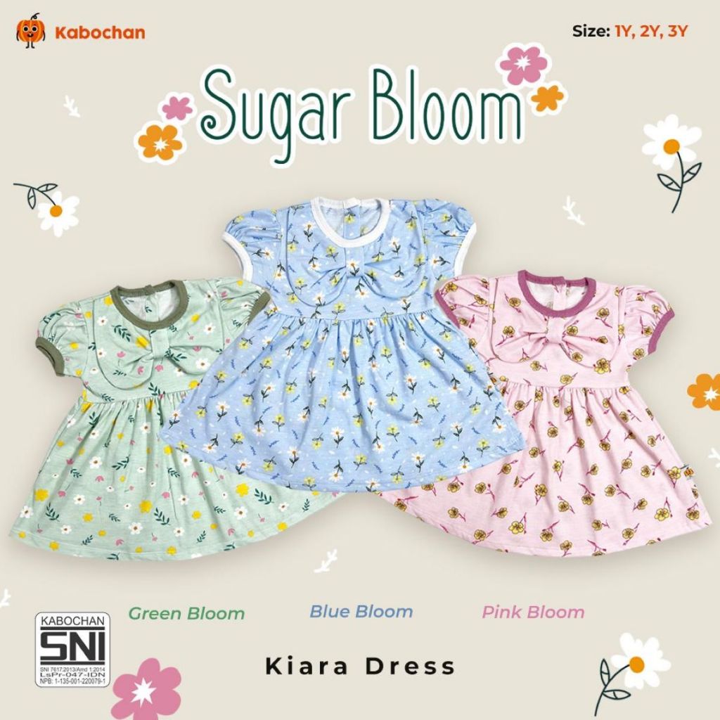 Jual 3PCS KIARA/MARIE DRESS KABOCHAN MOTIF // DRES ANAK KABOCHAN ...