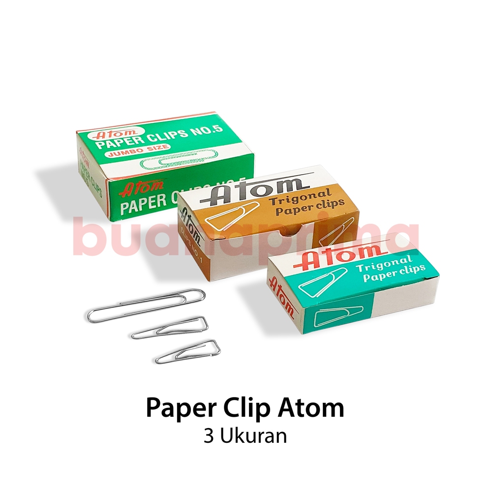 Jual Paper Clip Atom no 1 3 5 Triagonal Clip Penjepit Kertas Kawat ...