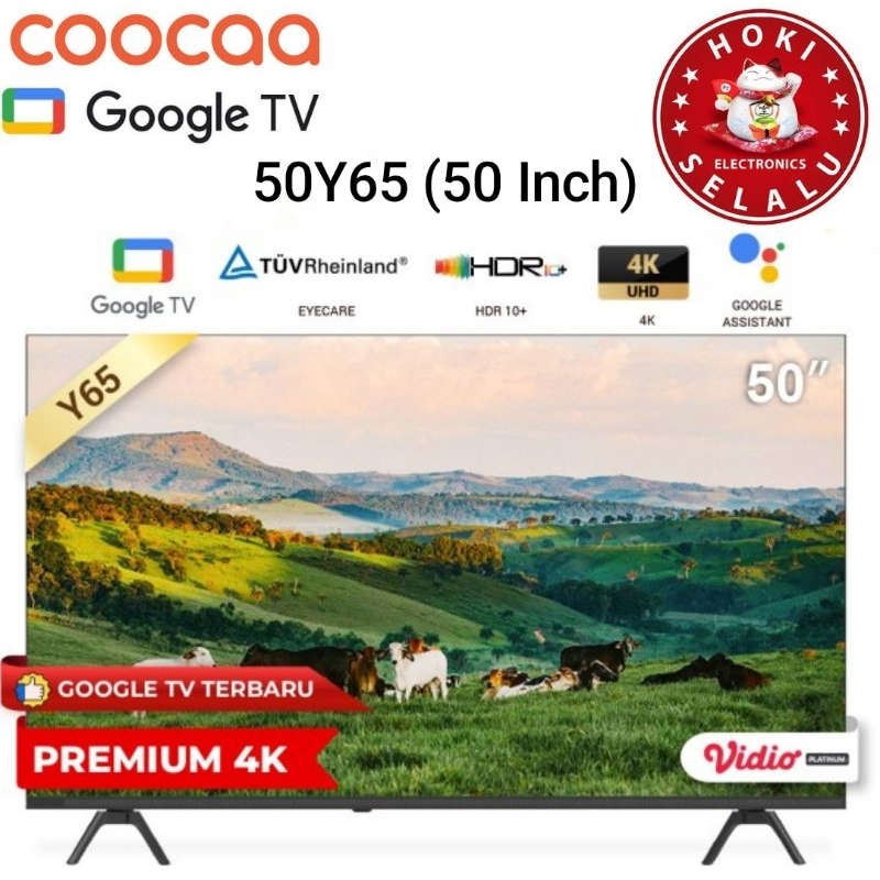 Jual [Google TV] Coocaa Smart LED Google TV 50 Inch 50Y65 4K UHD HDR 10 ...