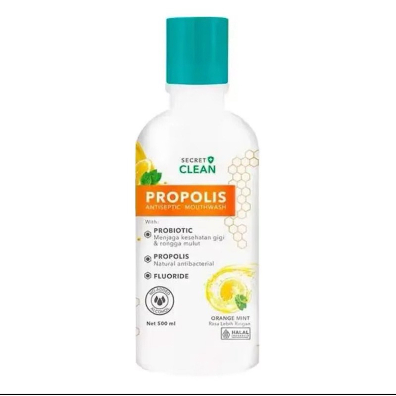 Jual Secret Clean Propolis Antiseptic Mouthwash Orange Mint 500ml ...