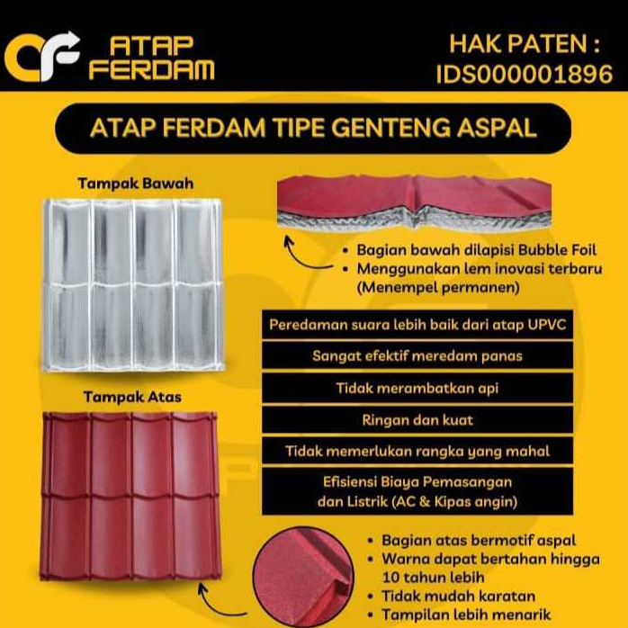 Jual ATAP FERDAM TIPE GENTENG ASPAL | Shopee Indonesia