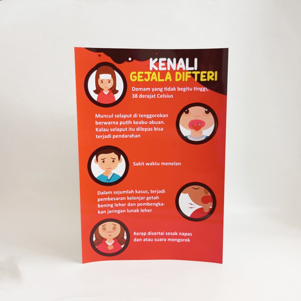 Jual Poster Kenali Gejala Difteri, Poster Kesehatan, Poster Penyakit Difteri | Shopee Indonesia