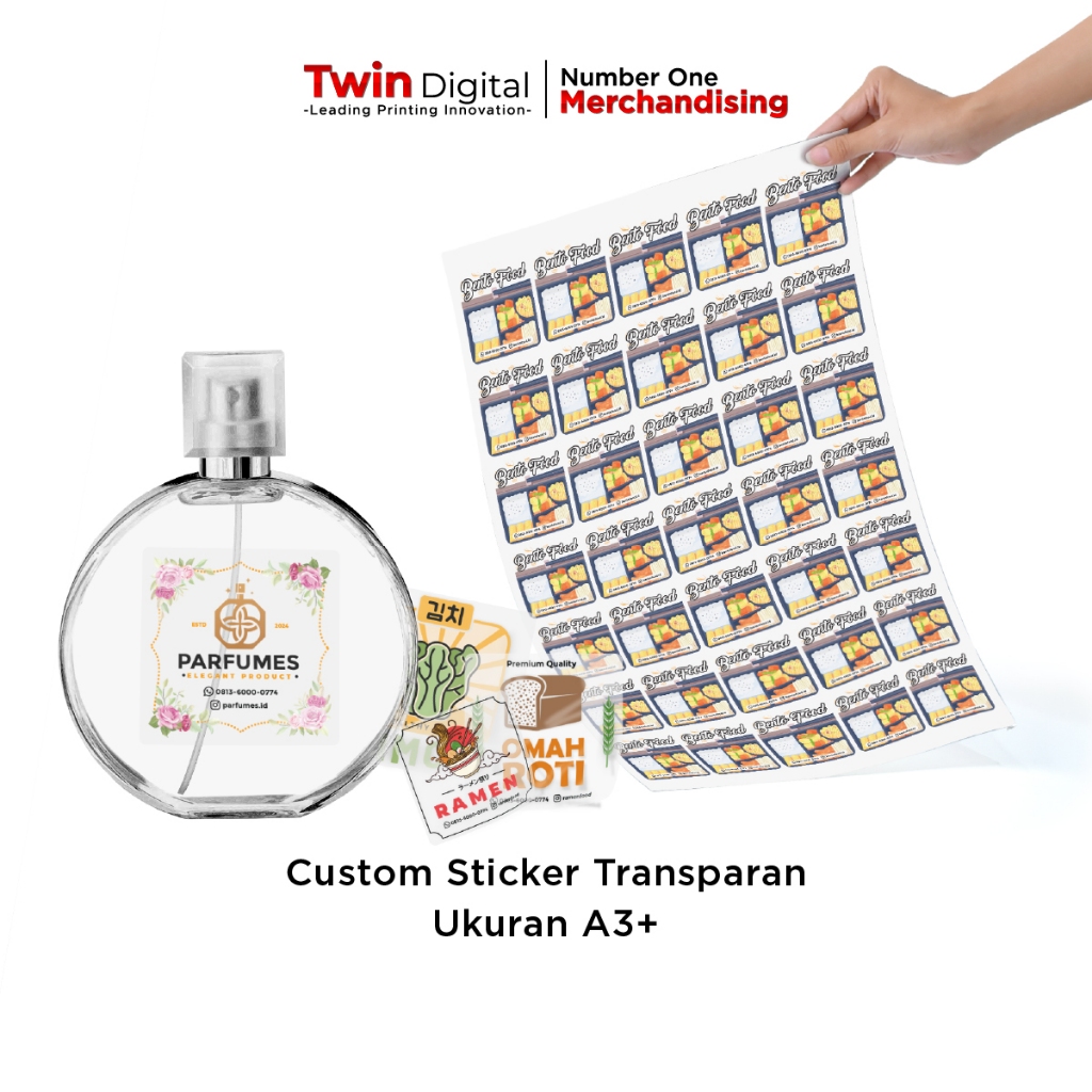 Jual Twindigital Custom Sticker Transparan Label Makanan Segel Minuman ...