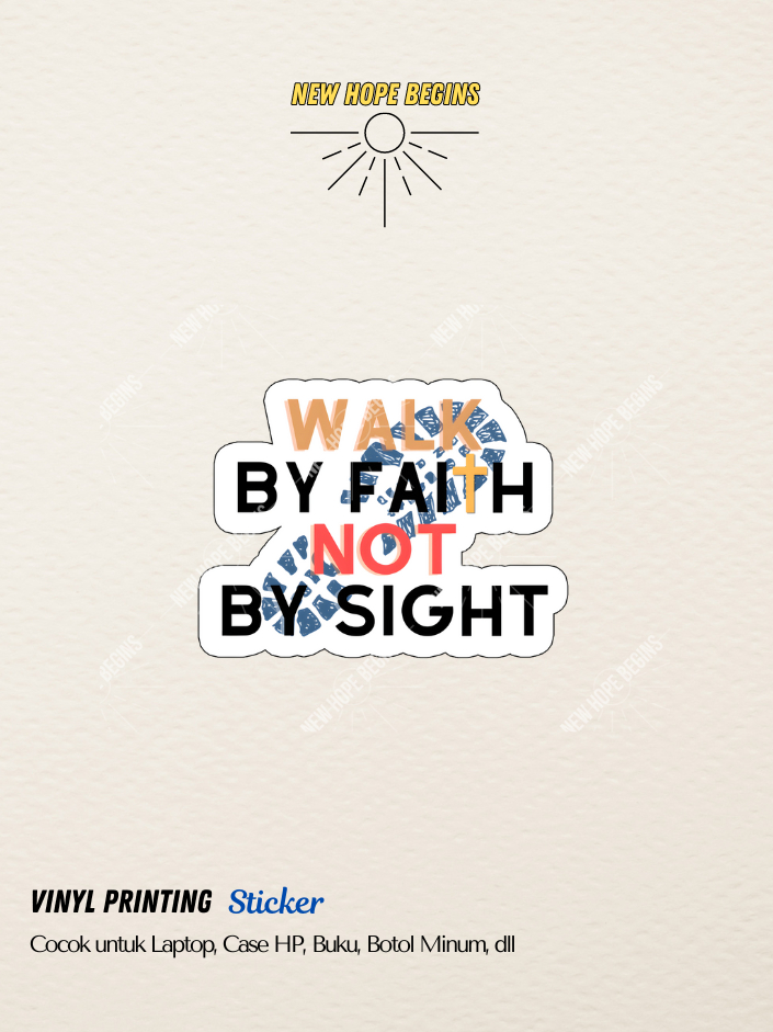 Jual STIKER ROHANI ALKITAB WALK BY FAITH / VINYL WATERPROOF ANTI AIR ...