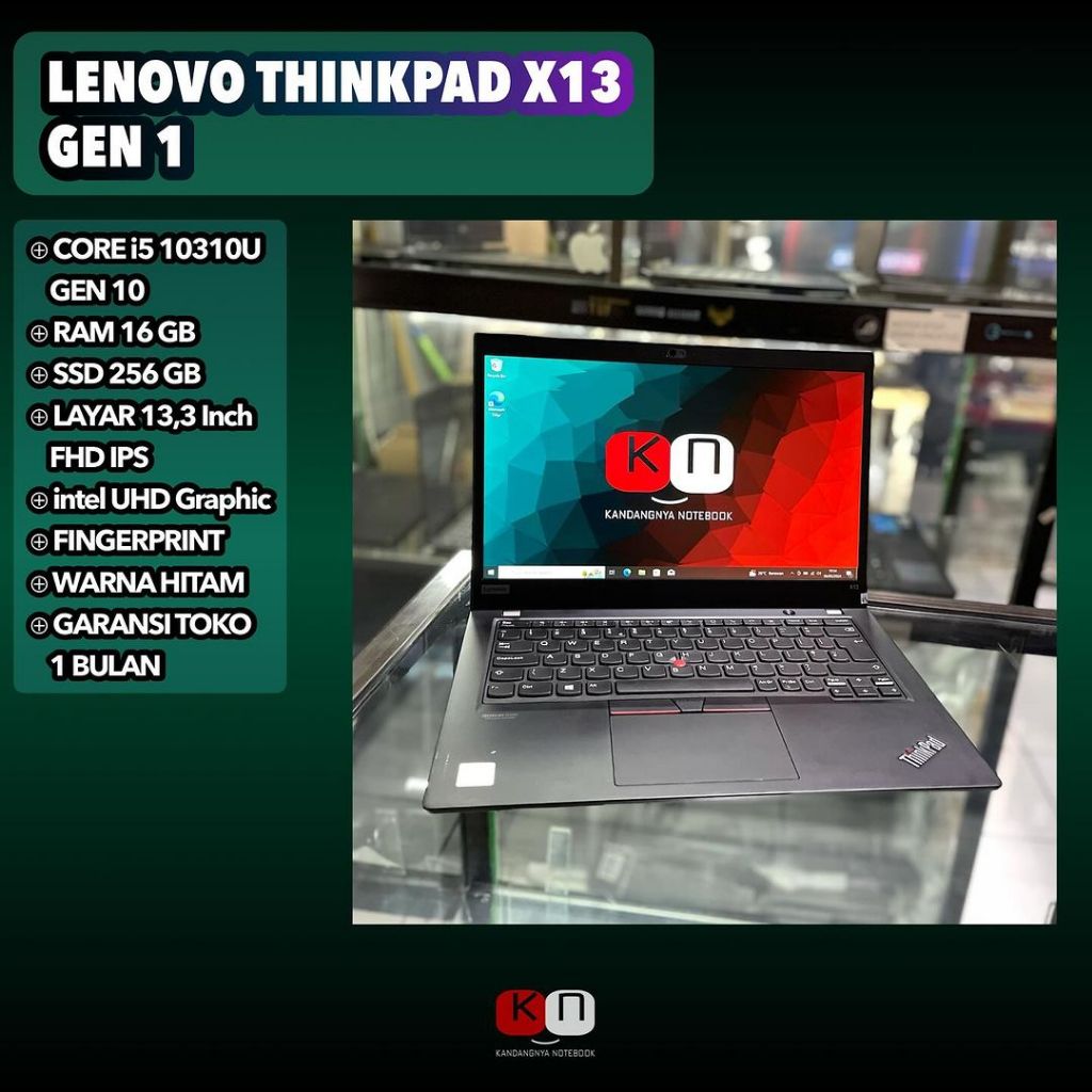 Jual Lenovo Thinkpad X13 Gen1 Core i5 10310U Ram 16GB Ssd 256GB 13,3inch Fhd Ips | Shopee Indonesia