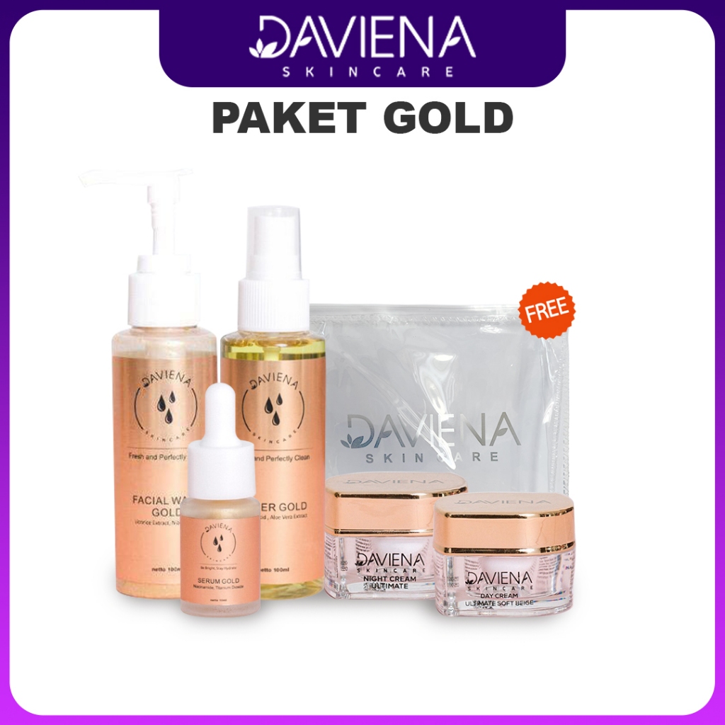 Jual Daviena Skincare Paket Daviena Gold Series Skincare Paket Flex ...