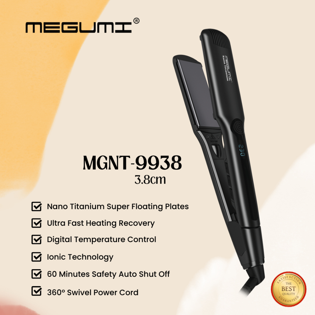Jual Megumi Hair Straightener 9938H Catok Pelurus Rambut Teknologi Nano ...