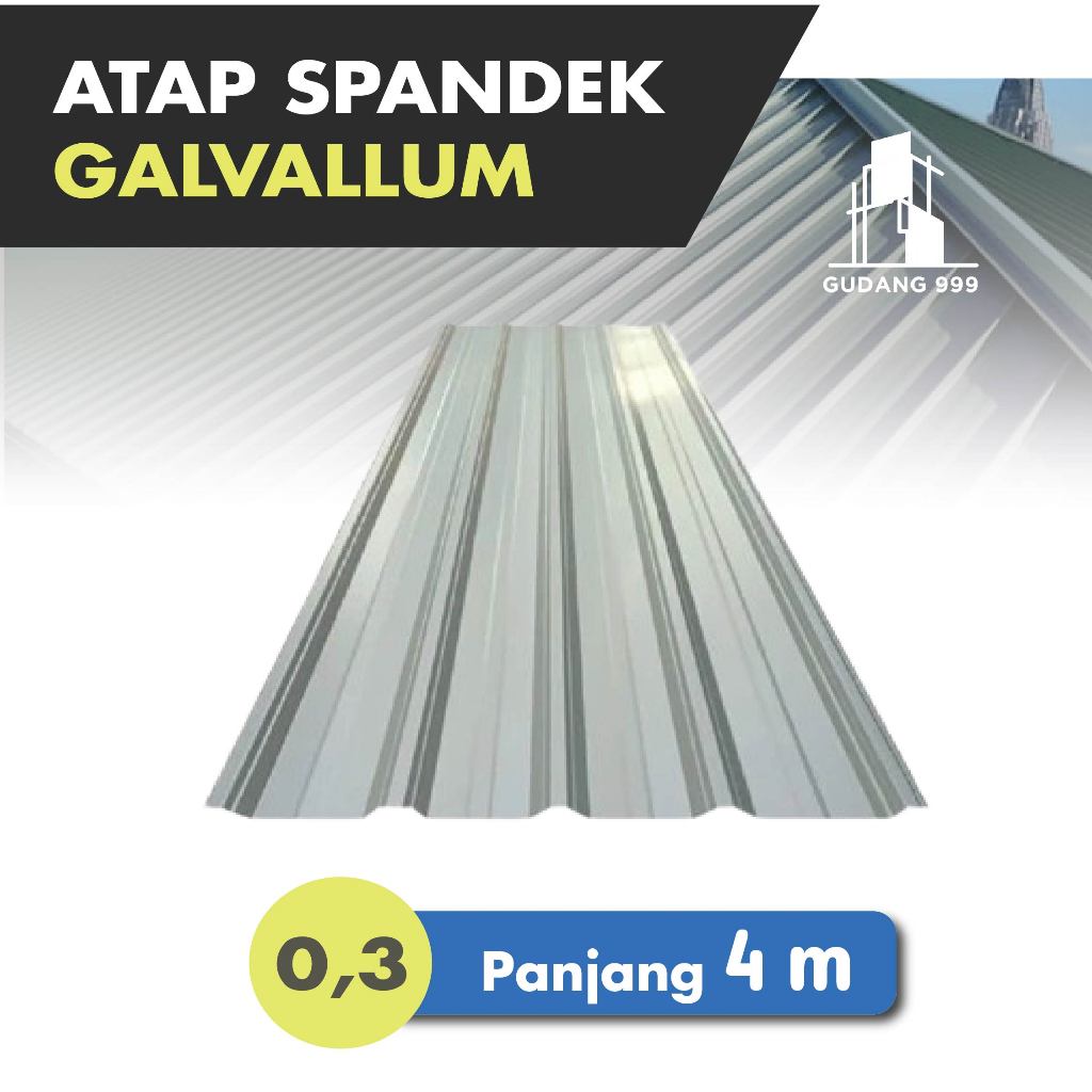 Jual Spandek 0,3 mm Real x 4 m / Spandeck Galvalum / Atap Spandek ...