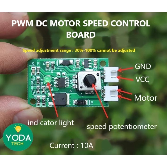 Jual PWM Motor Speed Control Board DC Stepless Speed Regulator 10A ...