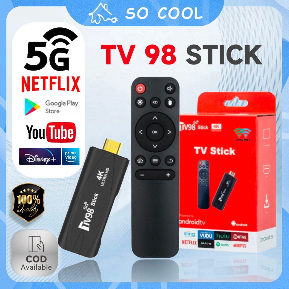 Jual 2024 Smart TV Stick 16+256GB TV98 Smart TV Stick 4K 5G WIFI TV ...