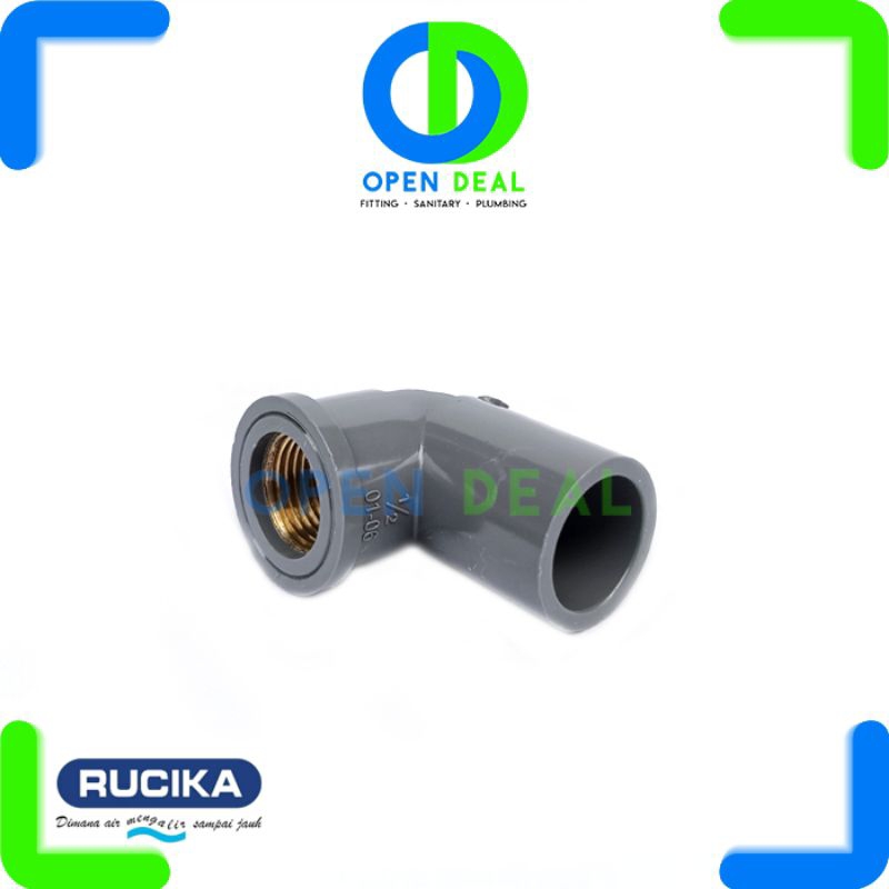 Jual KDD Rucika KUNINGAN Aw 1/2" / Faucet Elbow MI 1/2 Inch / Knie Drat Dalam | Shopee Indonesia