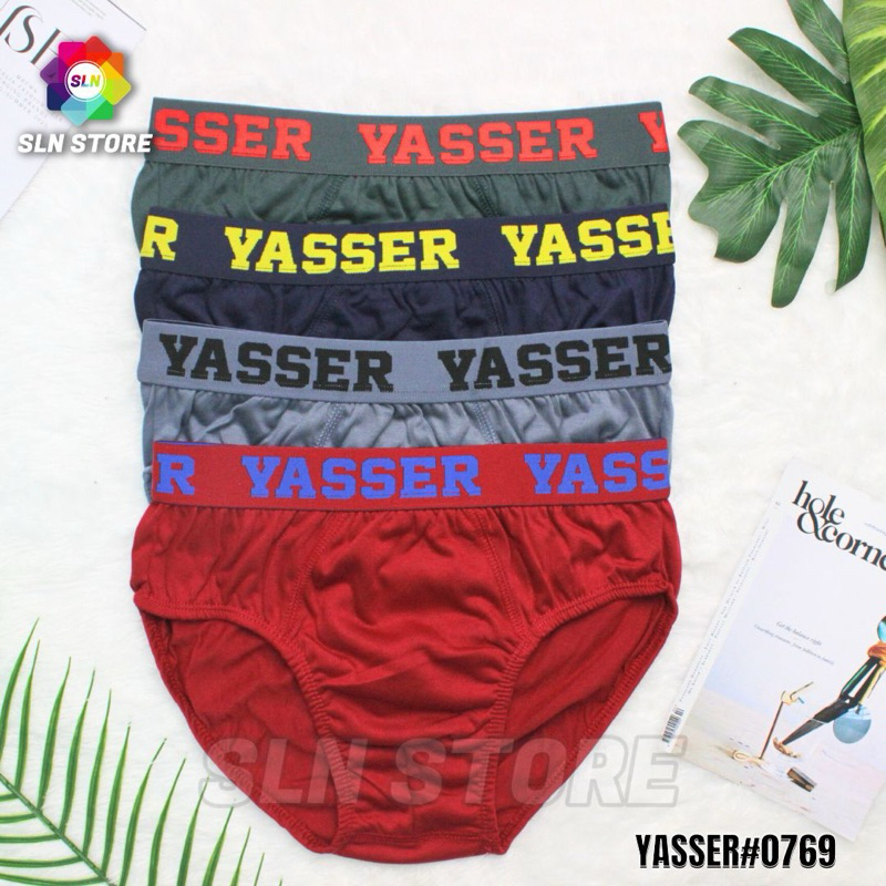 Jual (12 Pcs) CELANA DALAM PRIA YASSER SPORTY CD LAKI LAKI KARET TEBAL ...