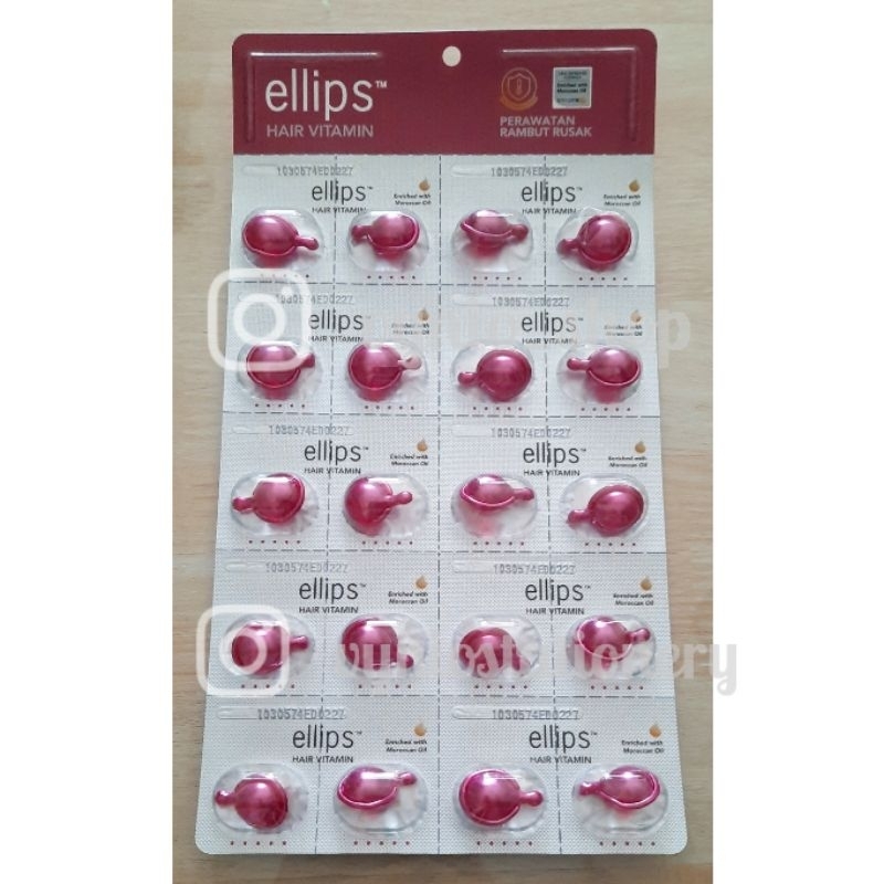 Jual ELLIPS VITAMIN RAMBUT WARNA PINK (20 KAPSUL) | Shopee Indonesia