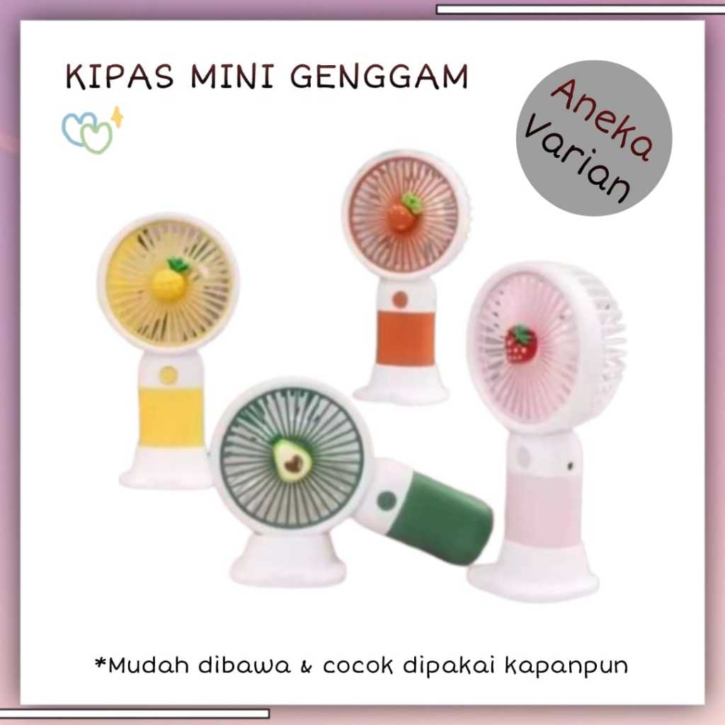 Jual Kipas Angin Mini Karakter Buah Portable Kipas Angin USB Genggam ...