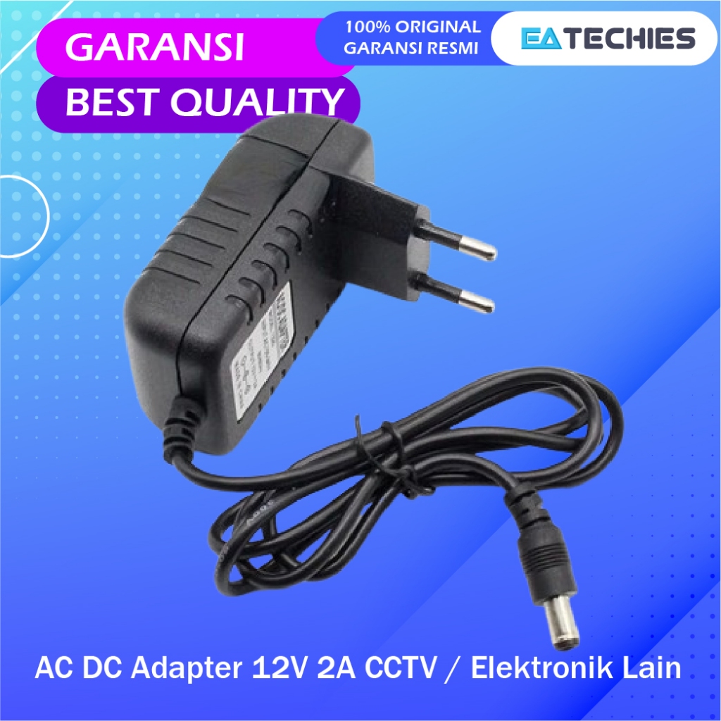 Jual Adaptor 12V-2A / AC DC Adapter 12V 2A CCTV Speaker LED Kipas Elektronik dll | Shopee Indonesia