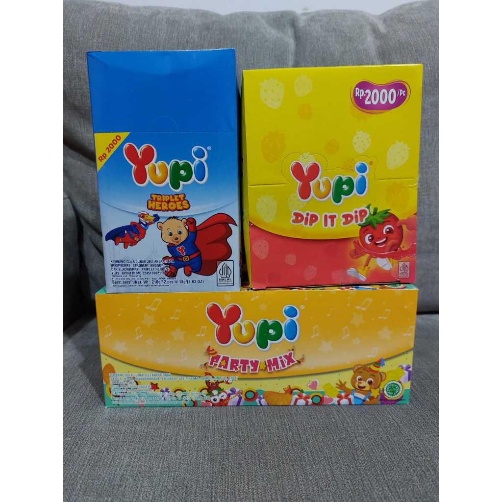 Jual Yupi Party Mix Dip It Dip Triplet Heroes ( isi 12 ) | Shopee Indonesia