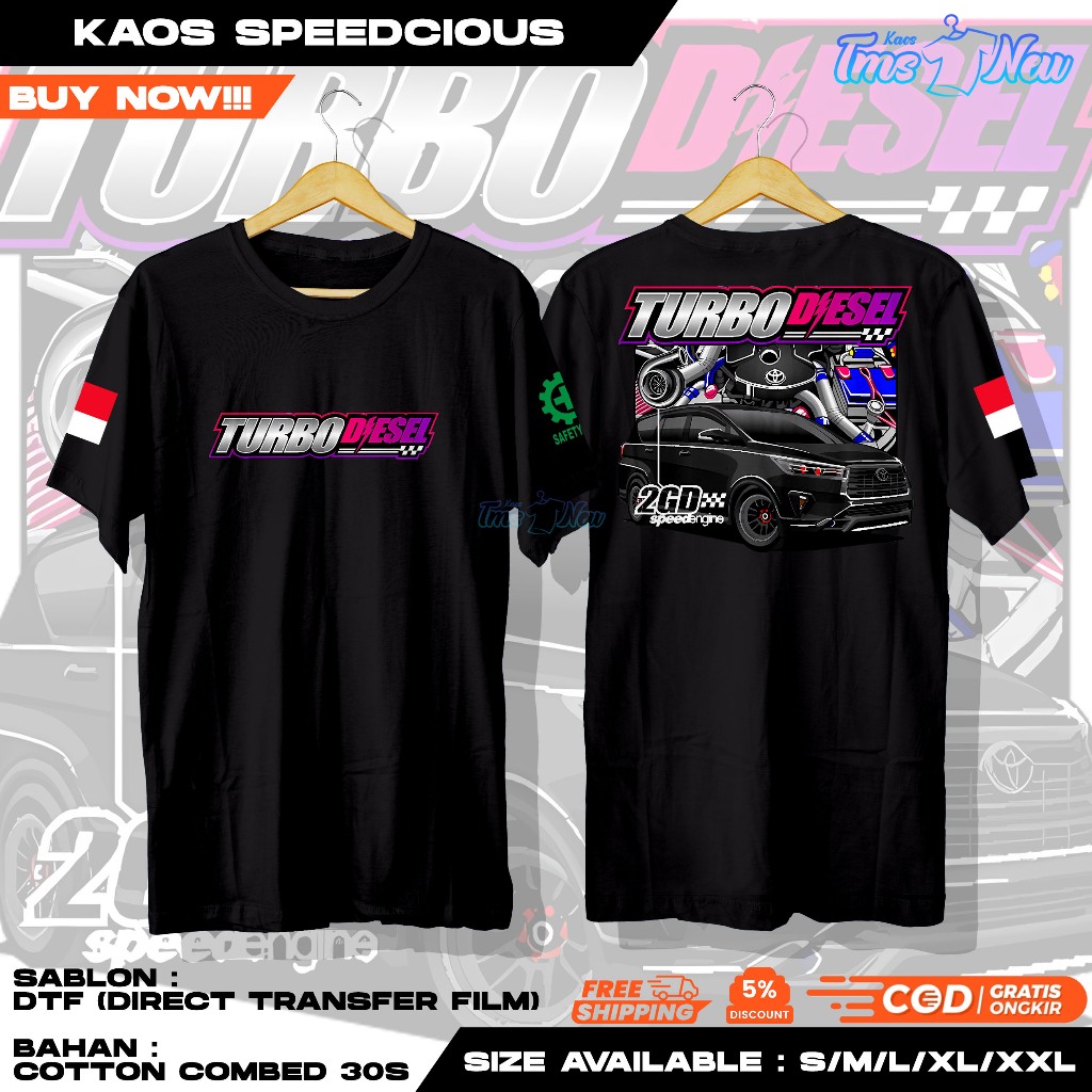 Jual Kaos Racing MESIN TURBO DIESEL INNOVA 2GD SPEED ENGINE Baju Mobil ...