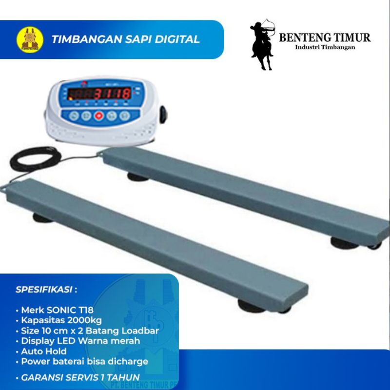 Jual timbangan hewan sapi hold system bisa kunci hasil timbang kap 2 ...