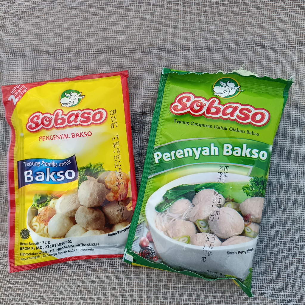 Jual SOBASO tepung pengenyal dan perenyah bakso siap pakai 32g | Shopee ...