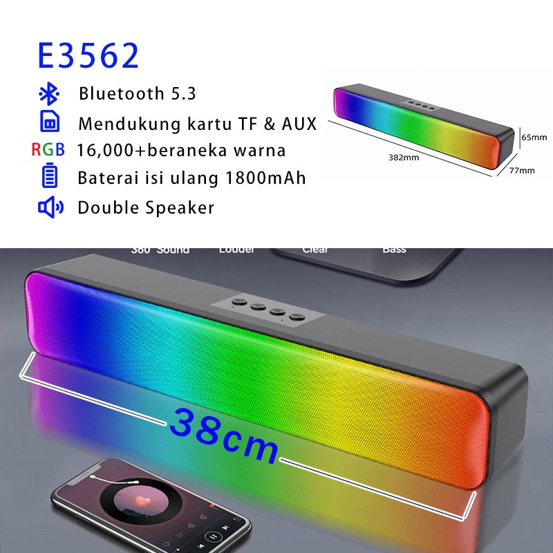 Jual 【Garansi 1 tahun】Wireless Bluetooth Speaker Mini Music Box COD Audio speaker Ambient light ...