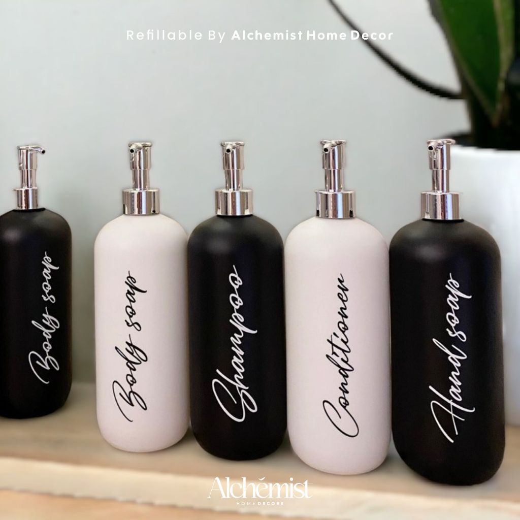 Jual BOTOL REFIL PUMP 500ML PUTIH DOFF PUTIH SILVER LUXURY MEWAH FREE ...