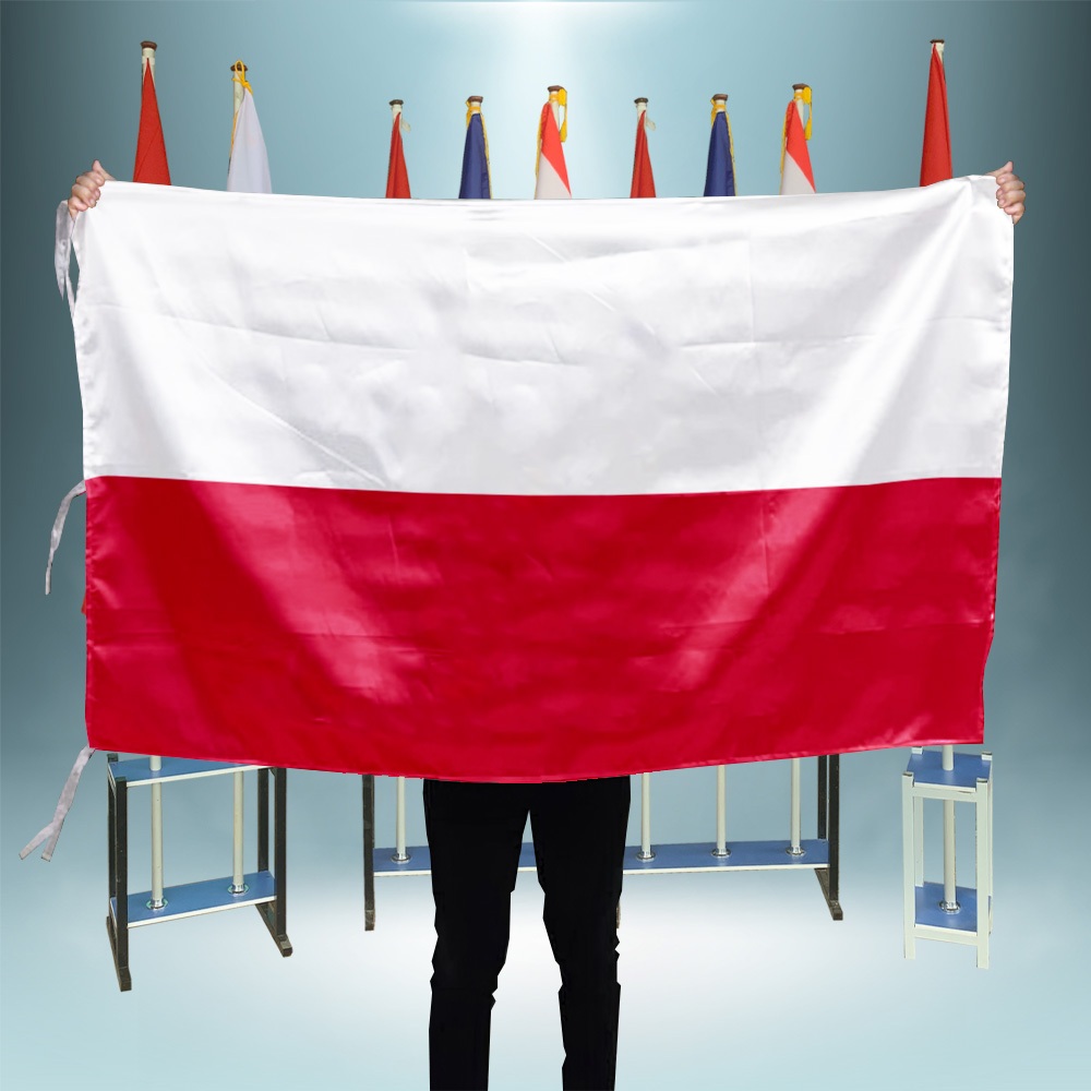 Jual Bendera Negara Polandia Poland - Ukuran Kecil-Besar Bahan Satin ...