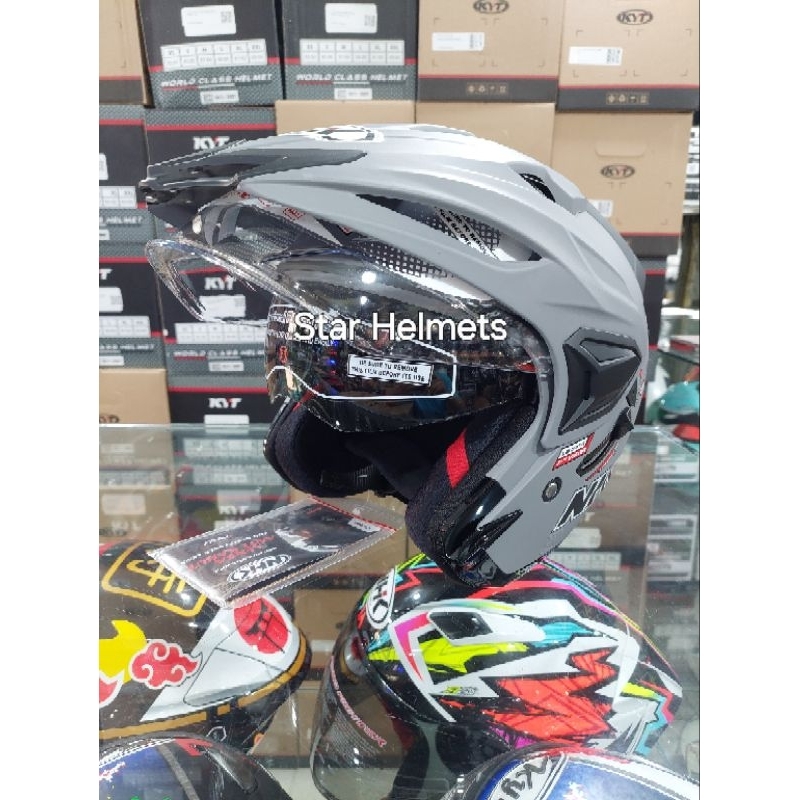 Jual Helm NHK Predator Cyrpton Solid Dim Grey Doff | Shopee Indonesia
