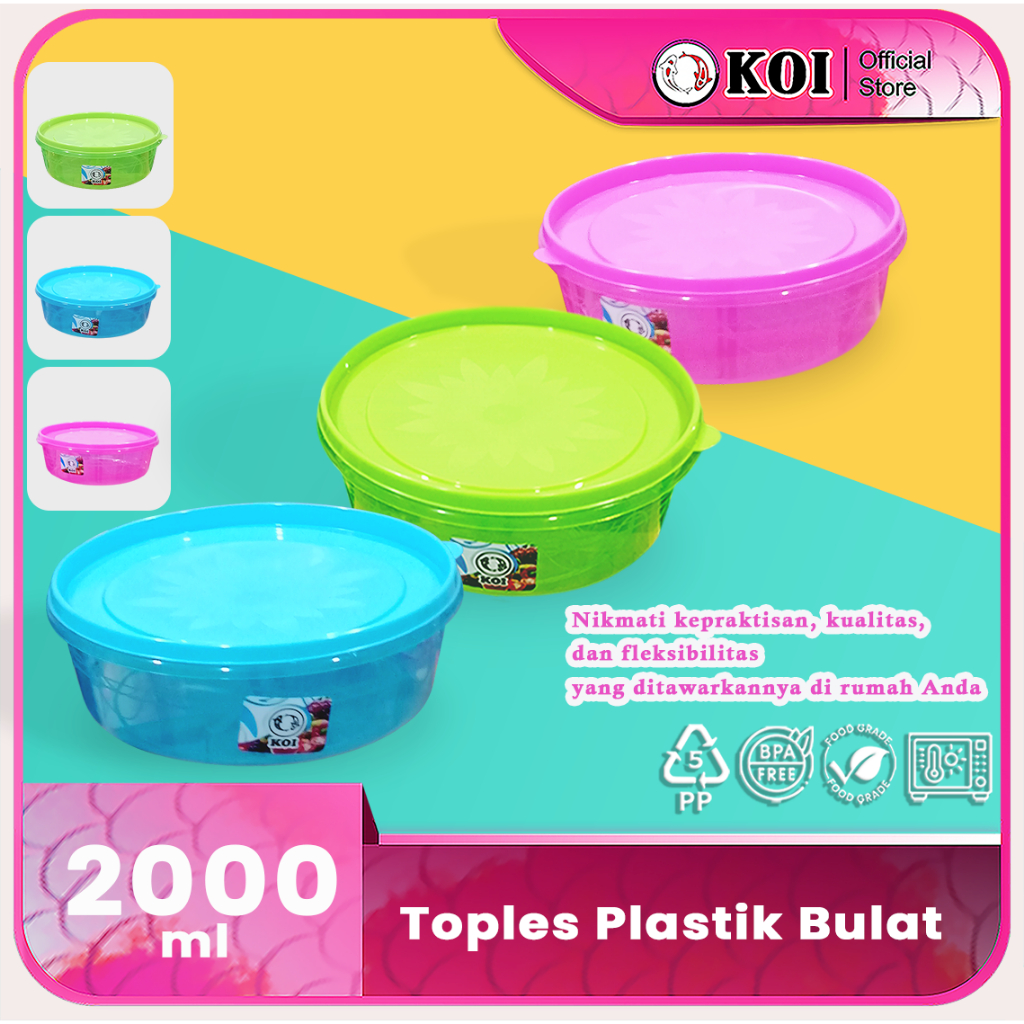 Jual Koi Official - Toples Bulat + Tutup Baskom Plastik Mini Tutup ...
