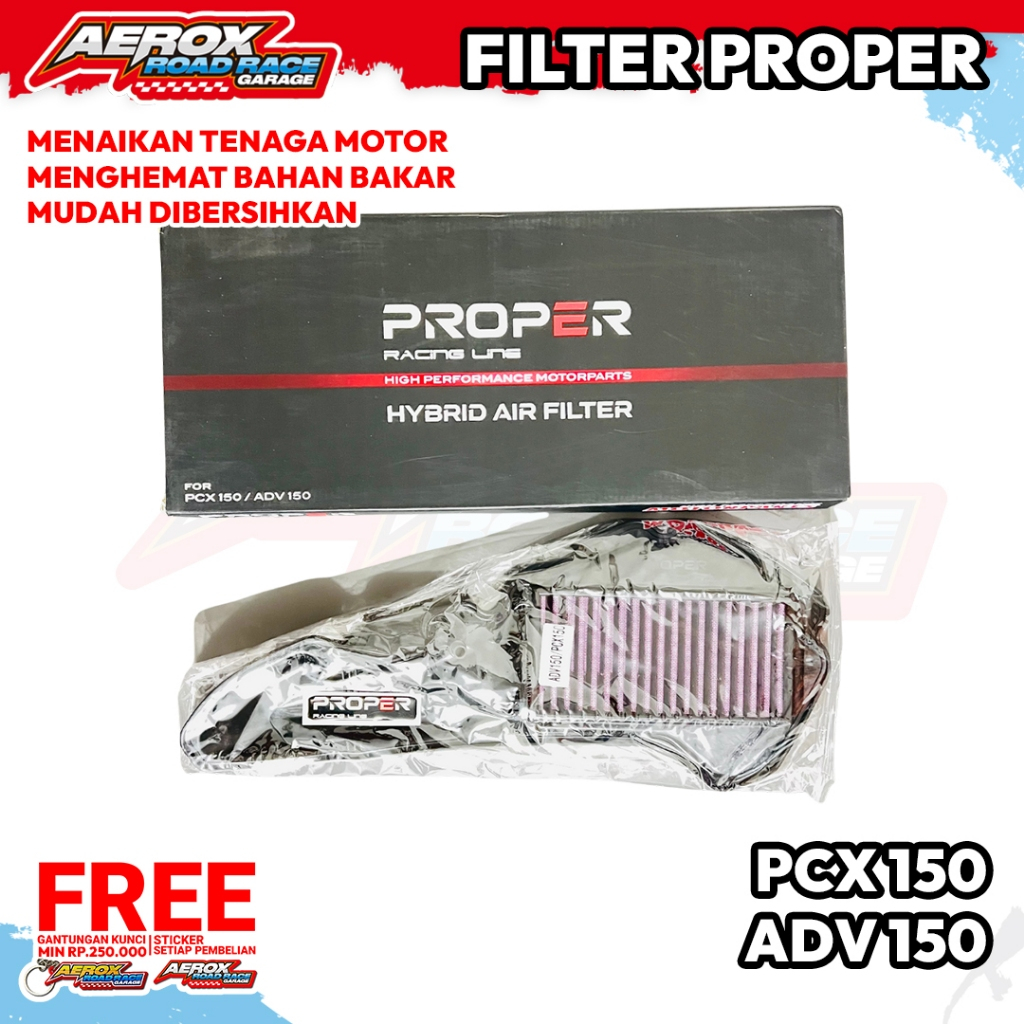 Jual FILTER PROPER PCX 150 ADV 150 ORIGINAL PROPER RACING LINE | Shopee ...