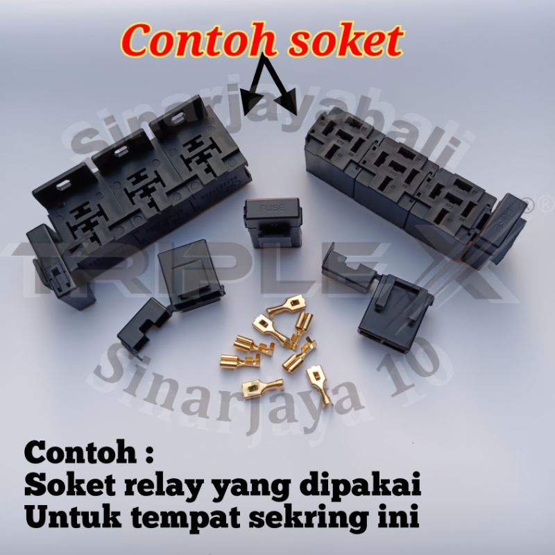 Jual soket gandeng relay bangku rumah tempat rellay socket rilay rilai ...
