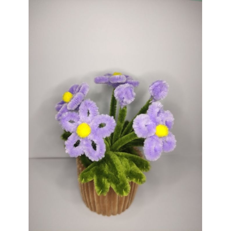 Jual Bunga Kawat Bulu Chrysanthemum | Bunga Pot | Pipe Cleaner Flower ...