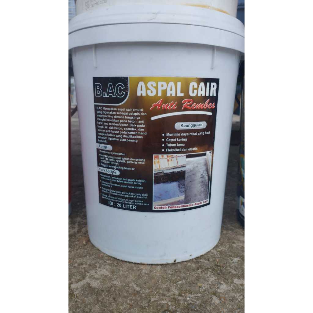 Jual ASPAL CAIR PELAPIS ANTI BOCOR 3.7 LITER DAN 20 LITER | Shopee ...