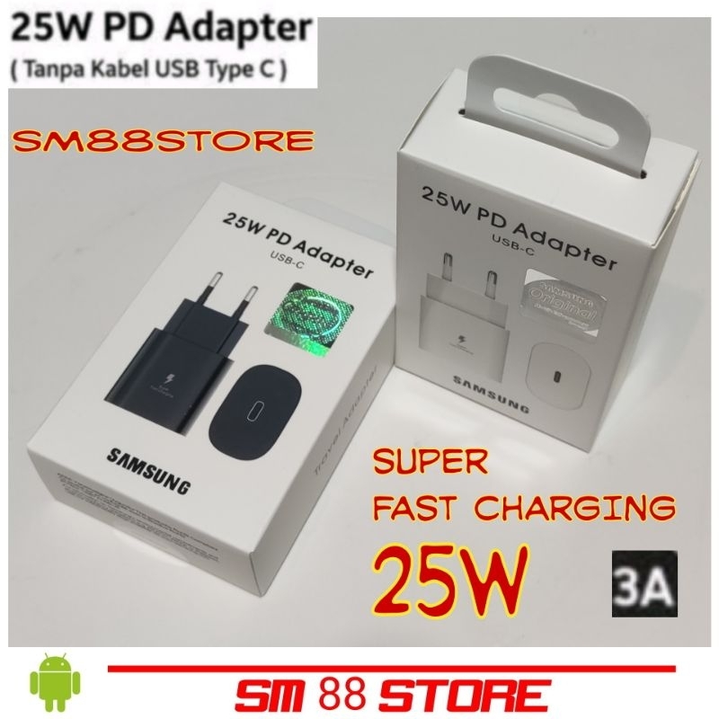Jual ADAPTOR SAMSUNG 25W SUPER FAST CHARGING ADAPTOR PD TYPE-C KEPALA ...