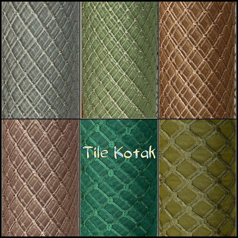 Jual Kain Tile/Tulle Kotak2, Kain tile brokat, tile kotak, tile diamond ...