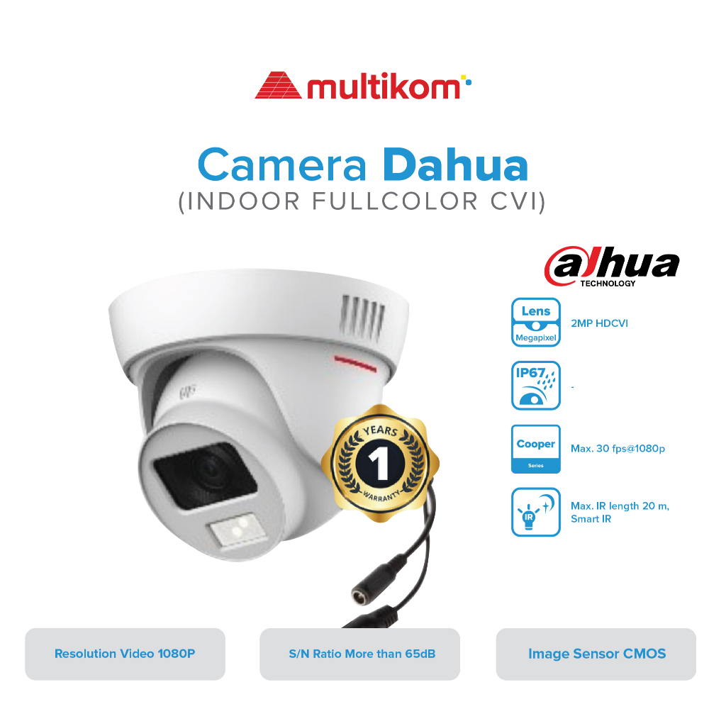 Jual CAMERA CCTV CVI Dahua OEM Indoor 2MP Full Color | Shopee Indonesia