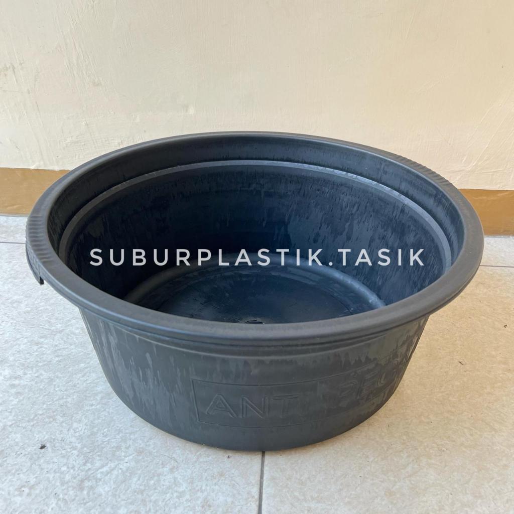 Jual GIA [2 pcs] Bak Air Karet 44cm Hitam Tebal Ember Jolang Baskom ...