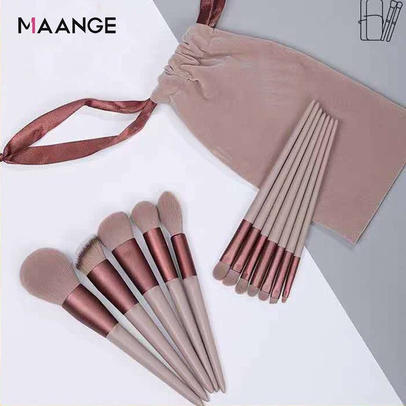Jual MAANGE 13pcs Soft Kuas Makeup Set Kosmetic Brushes Powder Eye ...