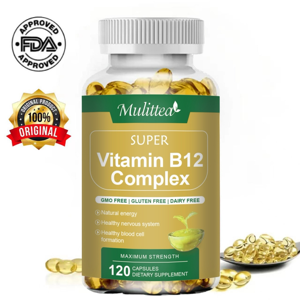 Jual Mulittea Vitamin B12 Complex 1000 mcg/B12 for Adults Dietary ...