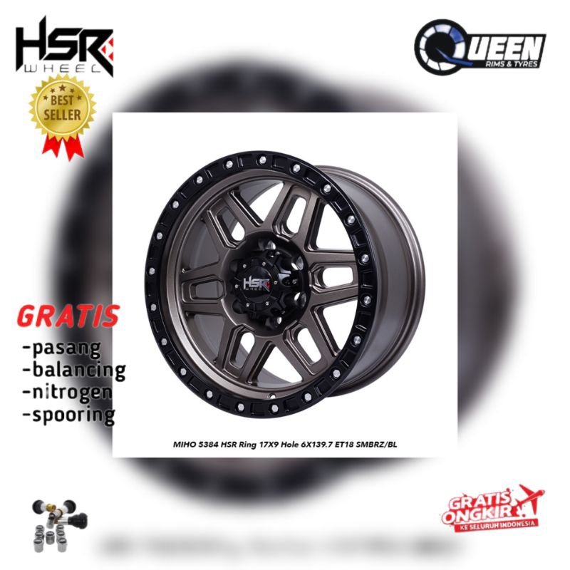 Jual VELG RACING SEMI OFFROAD R17 PCD 6x139,7 HSR MIHO untuk mobil Pajero, Fortuner, hilux, H1 ...