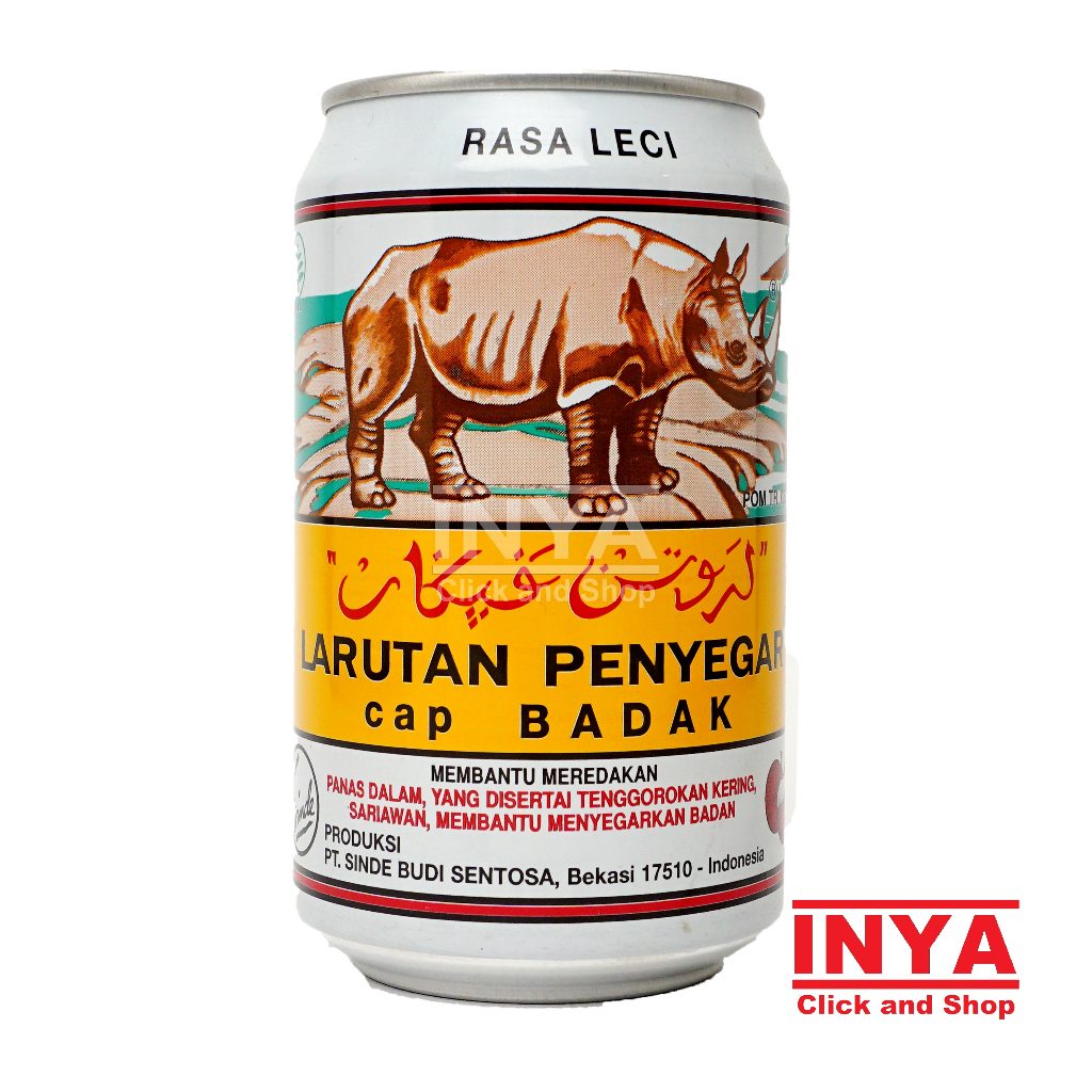 Jual Larutan Penyegar Cap Badak Rasa Leci 320ml - Minuman Kaleng | Shopee Indonesia