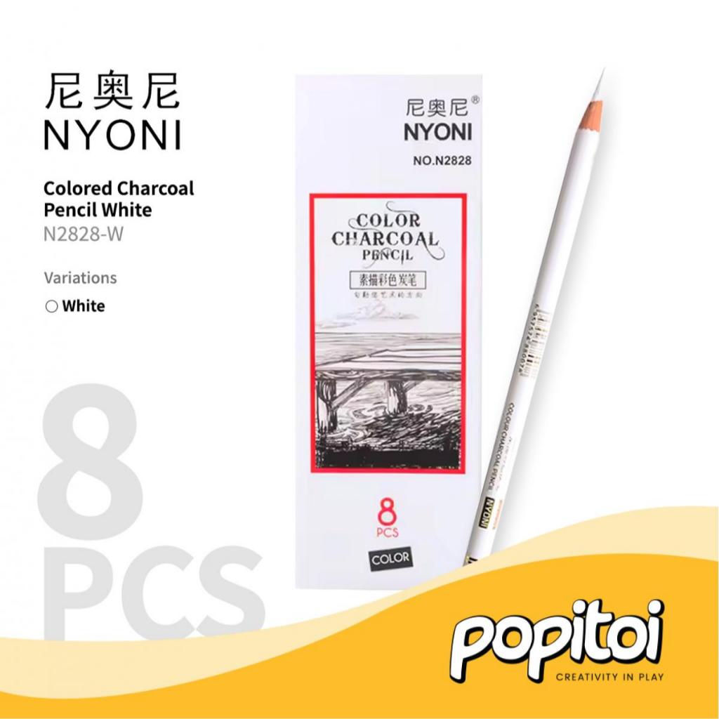 Jual NYONI N2828 Standard Colored Charcoal Pencil (Satuan) Pensil Arang Warna | Shopee Indonesia