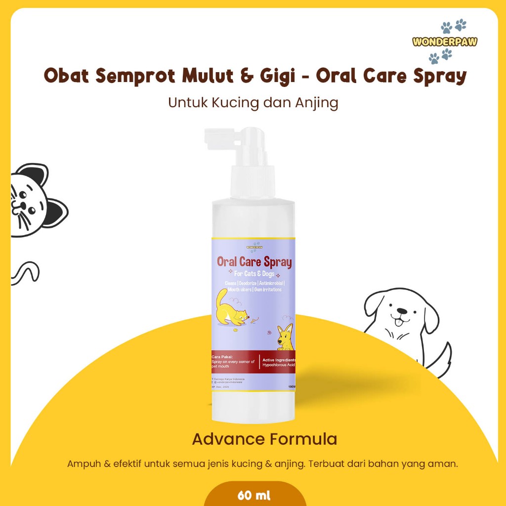 Jual Wonderpaw Obat Semprot Mulut Tenggorokan & Gigi Kucing Anjing ...